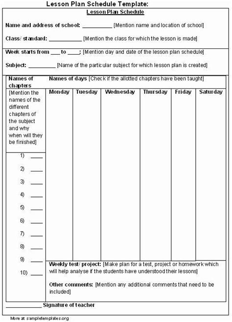 20 Otes Lesson Plan Template
