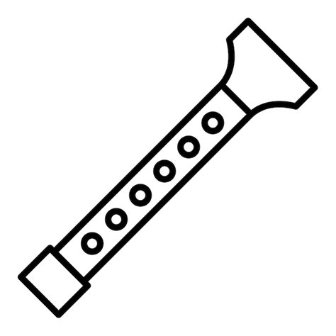El Icono De La Flauta Vector Premium