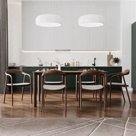 Обеденный стол ASKA TABLE цвета орех прямоугольный массив купить по ...