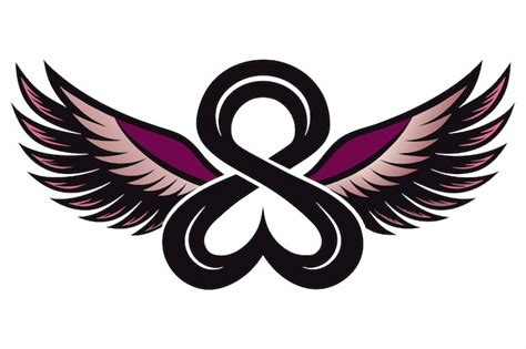 Un Symbole Avec Des Ailes Qui Dit Ailes Et Symbole Vecteur