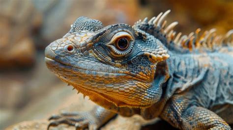 Close Up Of A Lizard On A Rock Stock Image Image Of Camouflaging