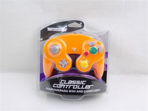 Brand New And Sealed Teknogame Classic Orange Controller For Wii And