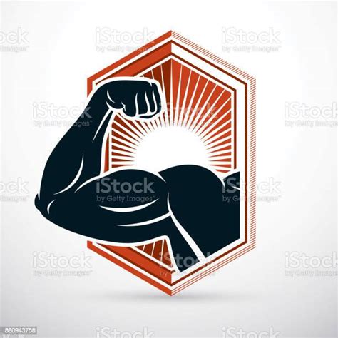 운동 팔 기중 그래픽 벡터 일러스트 레이 션입니다 피트 니스 운동입니다 Championship에 대한 스톡 벡터 아트 및 기타