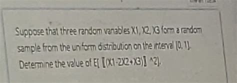 Solved Sample From The Unform Distribution On The Inteve Chegg