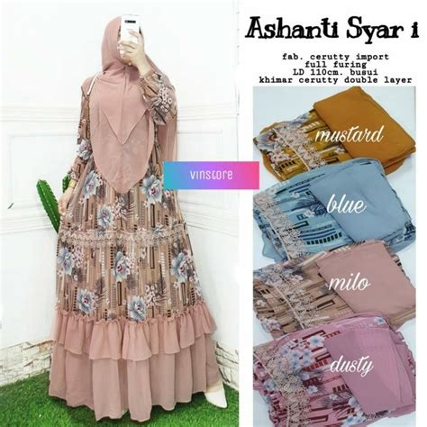 Jual Set Hijab Renda Ceruti Ashanti Maxi Shopee Indonesia