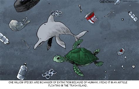 BlogDoCalixto Cartoon Sobre Lixo No Mar