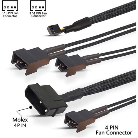 5 Port Fan Çoklayıcı Kablo 4 Pin Molex Fan Uzatma Fan Fiyatı