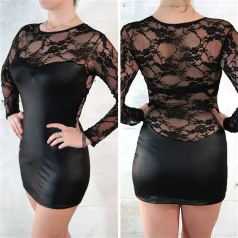 Buy Sexy Stretch To Fit Bodycon Lace Long Sleeve And
