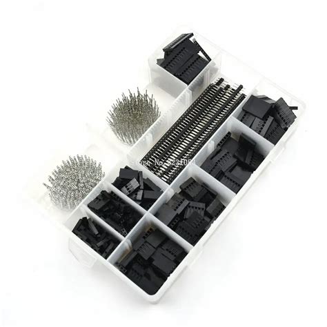 1550 개대 254mm Dupont 커넥터 키트 Pcb 헤더 Male Female Pins 전자 케이블 점퍼 와이어 핀 헤더 하우징connectors