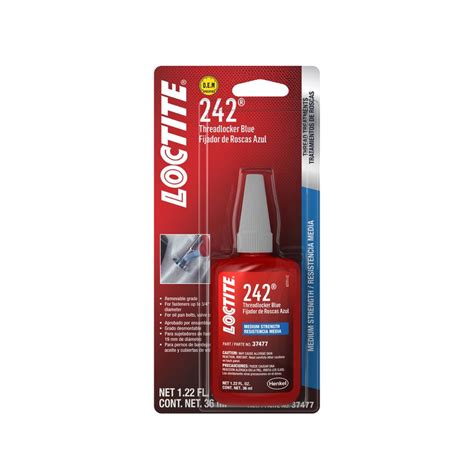 Blue Medium Strength Threadlocker 242 36 Ml Bottle State Wire