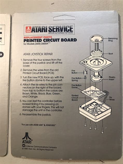 Cx 40 Joystick Part Pcb 1 Ea Pack 2600 800 Xl Xe Atari New