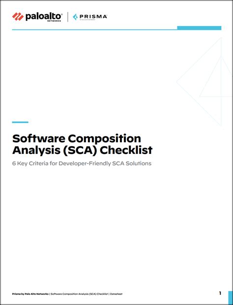 Software Composition Analysis Sca Checklist Wisdominterface