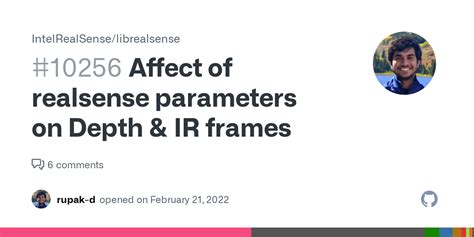 Affect Of Realsense Parameters On Depth And Ir Frames · Issue 10256