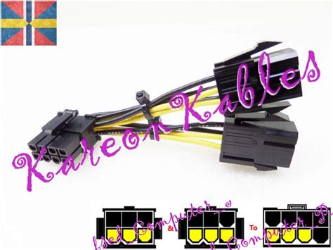 8 Pin PCI E High Output Adapt Custom Low Profile Power Cables For PCs Servers Workstations