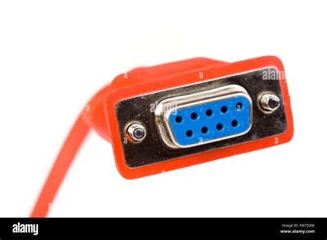 Detail Of A Computer Plug Isolated On White Background Stock Photo Alamy