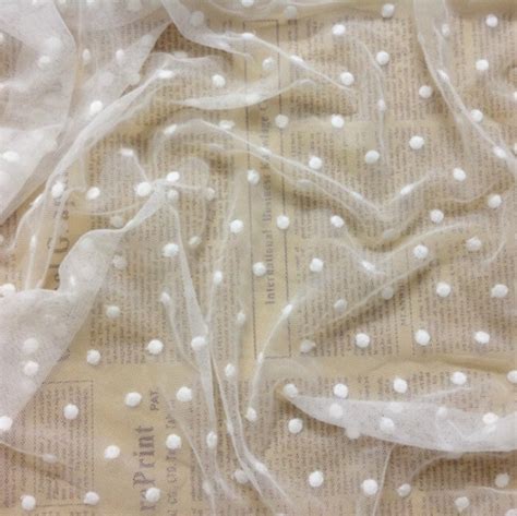 1 Yard Width 130cm 5118 Ivory Soft Mesh Embroidered Etsy
