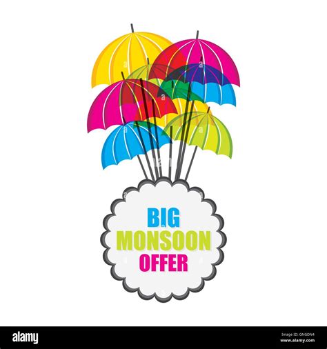 Big Monsoon Offer Banner Design Stock Vector Image Art Alamy