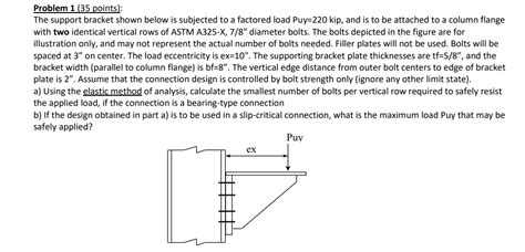 Solved Problem 1 35 ﻿pointsthe Support Bracket Shown