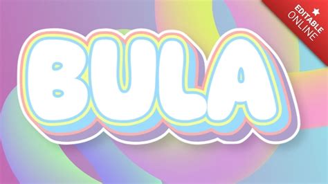 Bula | Pastel Gradient | Text Effect Generator