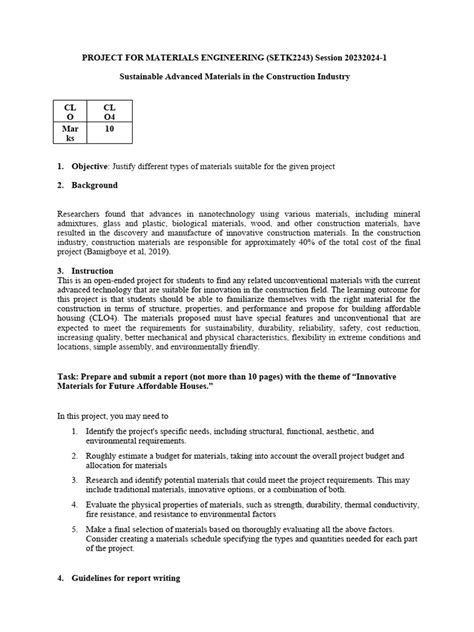 Project For Materials Engineering Pdf Engineering Reliability