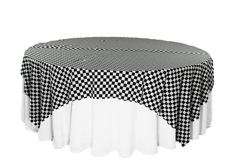 Overlay Black And White Check Chaircovers Over All
