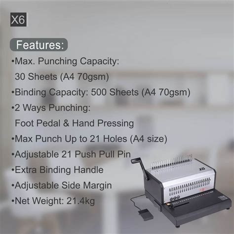 Biosystem X6 Comb Binding Machine Superior Office Solutions