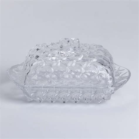 Маслянка скляна з кришкою 17х10 5х8 см купити оптом в Україні 🛒 Lugi