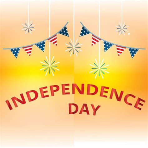 행복한 독립기념일 포스터 배경 디자인 프리미엄 벡터