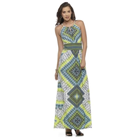 Metaphor Womens Sleeveless Tank Maxi Dress Scarf Print