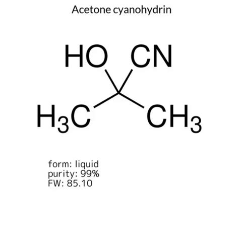 Acetone Cyanohydrin 1 X 500 G A10000 500g Milliporesigma® Sigma