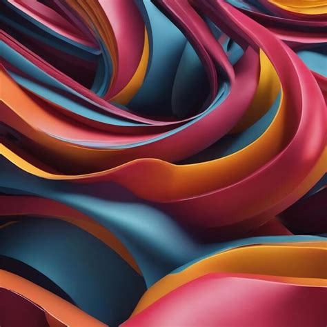 premium photo 3d rendering of abstract curved shapes