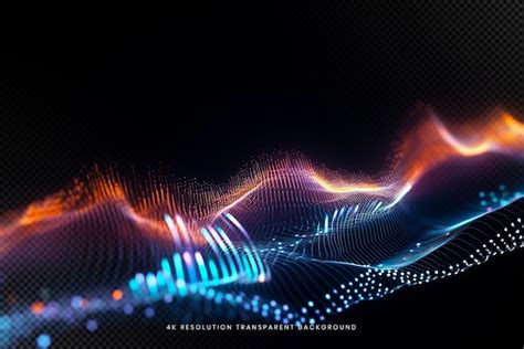 Premium Psd Vibrant Data Waves Neon Cyber Structure Analytics Points 3d Info Flow Masterpiece