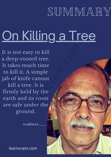 On Killing A Tree Summary Of The Poem Line By Line Explanation Deep