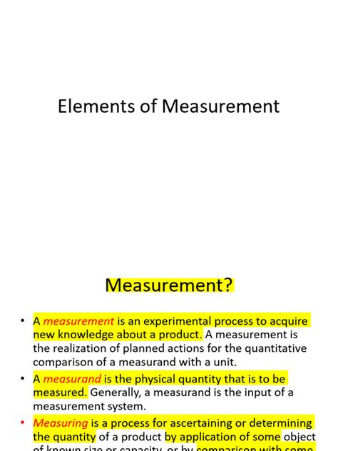 Elements Of Measurement Download Free Pdf Accuracy And Precision Observational Error