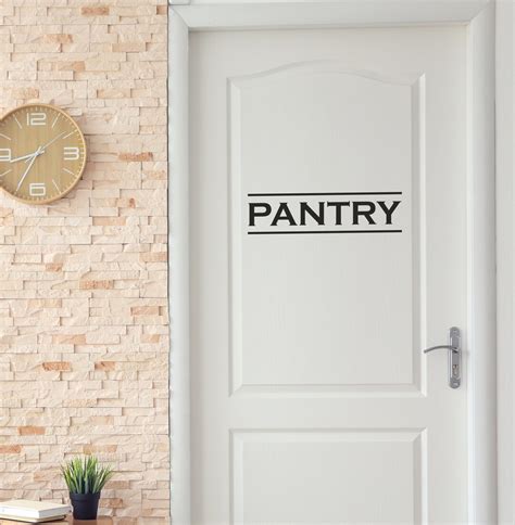 Kitchen Pantry Vinyl Decal Pantry Door Sign Vinyl Decal For Pantry