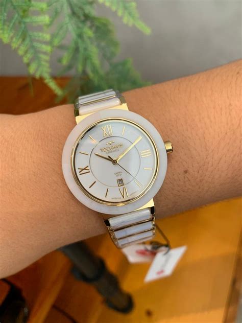 Relógio Technos Feminino Cerâmica Dourado Aço Inox Safira calendário CE B Imperial Relógios