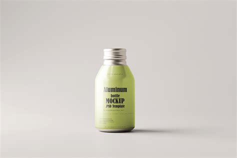Aluminum Beverage Bottle Mockup — Free Mockup World