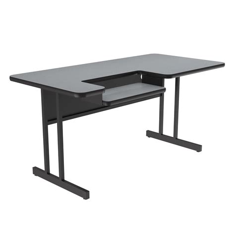 High Pressure Computer And Training Tables — Bi Level Work Station