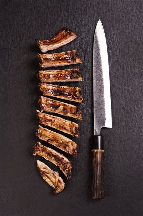 Barbecue Pork Spare Loin Ribs St Louis Cut With Hot Honey Chili