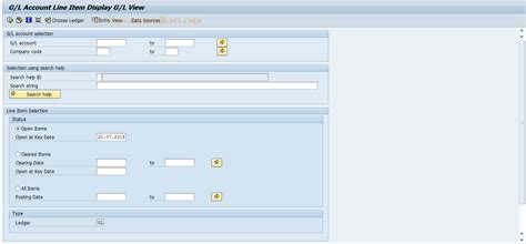 FAGLL03 SAP Tcode G L Account Line Items New