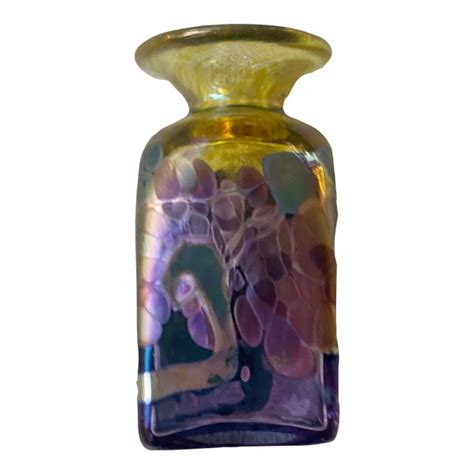 2000s Robert Held Blown Glass Iridescent Signed Vase Chairish