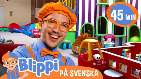 Blippi Svenska Blippi besöker en lekplats pedagogiska videor för