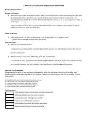EBP Part I Self And Peer Evaluation Docx EBP Part I Self And Peer Assessment Worksheet Name