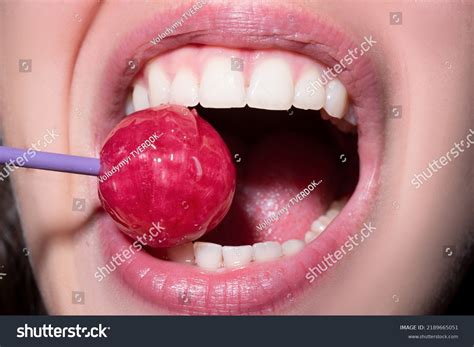 Sexy Red Lips Candy Print Red Stock Photo Shutterstock