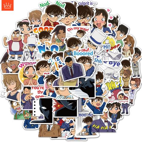 【送貼紙包】名偵探柯南貼紙套裝動漫貼紙防水行李箱貼紙筆電貼紙，50張組 蝦皮購物