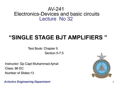 SOLUTION Lecture 32 Av 241 Single Stage Bjt Amplifiers Studypool