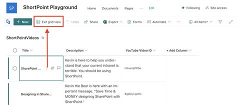How To Create A List Of Youtube Videos With Thumbnails Using Shortpoint Connect Shortpoint Support