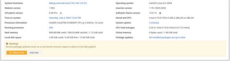 theme dashboard improvements · issue 896 · webmin authentic theme