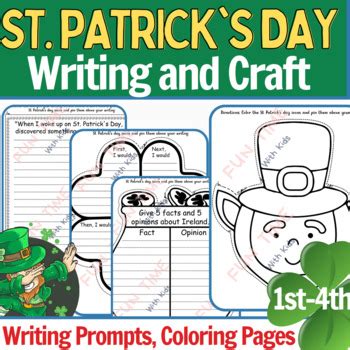 St Patricks Day Writing Craft St Patricks Day Prompt Writing Craftivity
