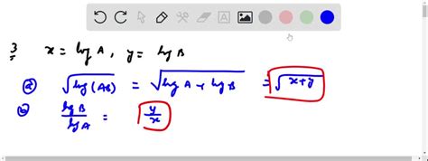 SOLVED Let X Log A And Y Log B Rewrite The Following Expressions In Terms Of X And Y A